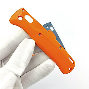 1Pair Handle Non-slip Patch DIY G10 Scales Kits For Benchmade Bugout 535 Knife (Orange)