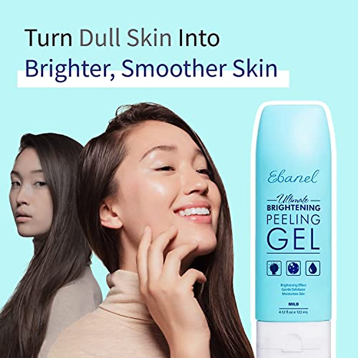 Ebanel Exfoliating Face Scrub Peeling Gel with Aloe, Honey, Peptides, 4.12 oz (122 ml)