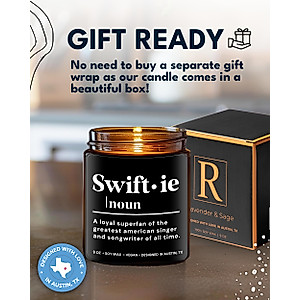 Swiftie Candle, Taylor-Inspired Gifts for Swifties, Perfect Swiftie Gifts for Women and Music Merch Singer Fans with Definition of Swiftie, Best Birthday Gifts for Swifties