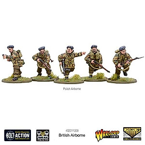 Wargames Delivered Bolt Action Miniatures - British Airborne Troop Set, World War 2 Miniatures, 28mm Scale Plastic Army Men for Miniature War Game by Warlord Games