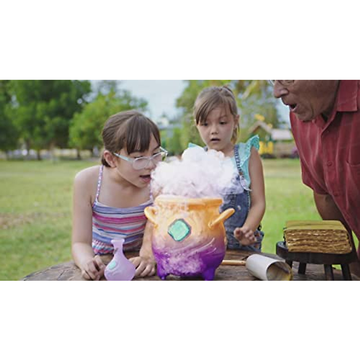 Magic Mixies Magical Misting Cauldron with Interactive 8 inch Pink Plush Toy and 50+ Sounds and Reactions