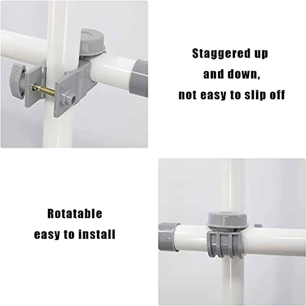 Adjustable Clothes Garment Rack for Hanging Clothes with 2 Layers of Retractable Heavy Closet Hanger Rods, Rolling Garment Rack with Shelves Carbon Steel Material 30"W x 97"L to 53"W x 119" L