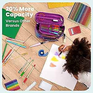 Big Capacity Pencil Case - Mermaid Pencil Case - Cute Pencil Case For Girls - Kids Pencil Case For Kids - Cute Pencil Pouch For Girls Pencil Case - Pencil Box For Kids - Mermaid Purple Pencil Case