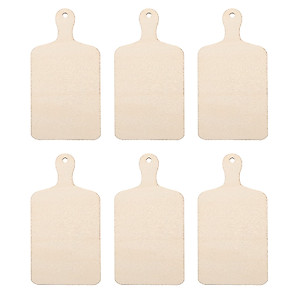 Operitacx 18 Pcs Wooden Mini Cutting Boards with Handle, Wooden Paddle Chopping Board, Wall Mountable Small Kitchen Serving Board, Cooking Butcher Block for DIY Home Kitchen