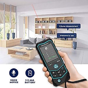 MiLESEEY R2B 200ft Laser Measure Tool with Built-in Wheel for Curved Measure, Digital Measuring Tape with Angle Sensor, Pythagorean, Point to Point, Area and Volume Measure