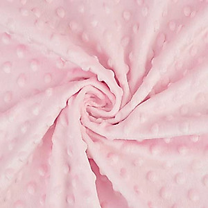 American Baby Company Heavenly Soft Chenille Security Blanket, 2-Layer Design with Minky Dot & Silky Satin, Pink, 14" x 14" for Boys and Girls