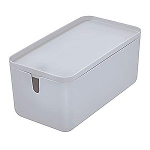 iDesign - 29843 BPA-Free Plastic Toilet Paper Stand and Bowl Brush Set, Storage Bin, Matte Gray