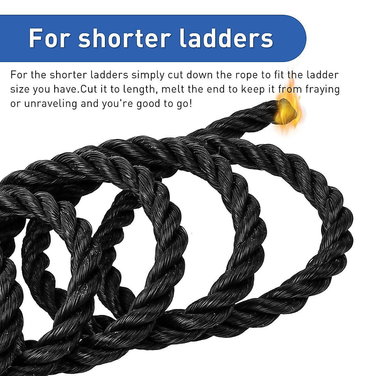 GRONGU Extension Ladder Rope & Pulley Kit Replacement Part Compatible with Werner Aluminum and Fiberglass Extension ladders Replacement for Werner 31-12 Pulley Kit and AC30-2 Extension Ladder Rope