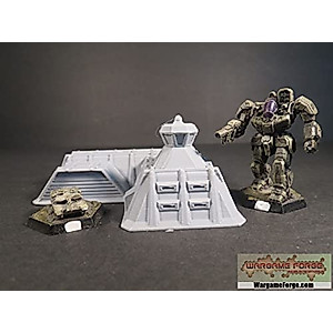 Military Command Bunker 6mm/8mm Tabletop Terrain Compatible with Epic, Adeptus Titanicus, Hex Maps