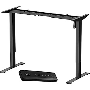 IWEICARE Computer Workstations Electric Adjustable Standing Desk Frame, Stand up Desk Frame, Sit Stand Desk Legs with Memory Function, Black Frame Only