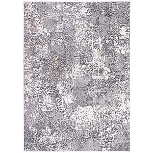 SAFAVIEH Aston Collection 5'3" x 7'7" Light Grey/Grey ASN715F Modern Abstract Non-Shedding Living Room Bedroom Dining Home Office Area Rug
