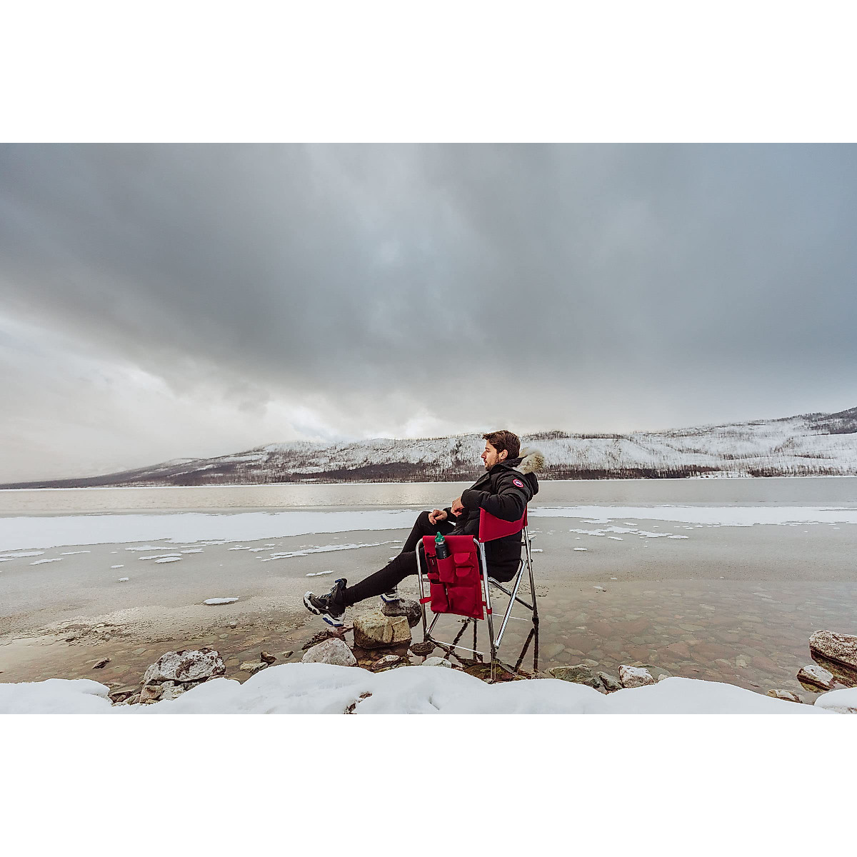 Picnic TIME Coca-Cola Enjoy Coke Sports Chair with Side Table, Beach Chair, Camp Chair for Adults, (Red)