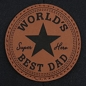 Worlds Best Dad Ever Hat Fathers Day Birthday Gifts for Dad Papa from Daughter Son Black Trucker Hat