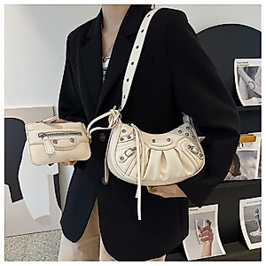 Y2k Purse Crossbody Bags for Women Trendy Shoulder Bag for Women Fall Fashion 2022 (Black)