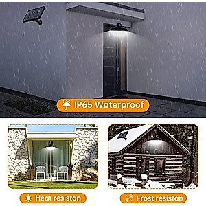Solar Pendant Light Outdoor - Solar Shed Lights Indoor 3000K|4500K|6500K| with Remote Control Solar Outdoor Lights,IP65 Waterproof Solar Indoor Lights for Garden,Chicken Coop,Gazebo,Barn