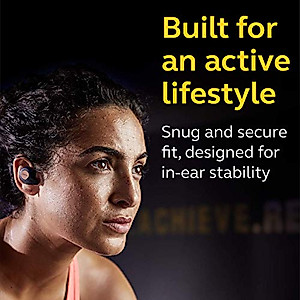 Jabra Elite Active 65t Earbuds – True Wireless Earbuds with Charging Case, Bluetooth Earbuds with a Secure Fit and Superior Sound, Long Battery Life and More (Renewed) (Titanium Black)