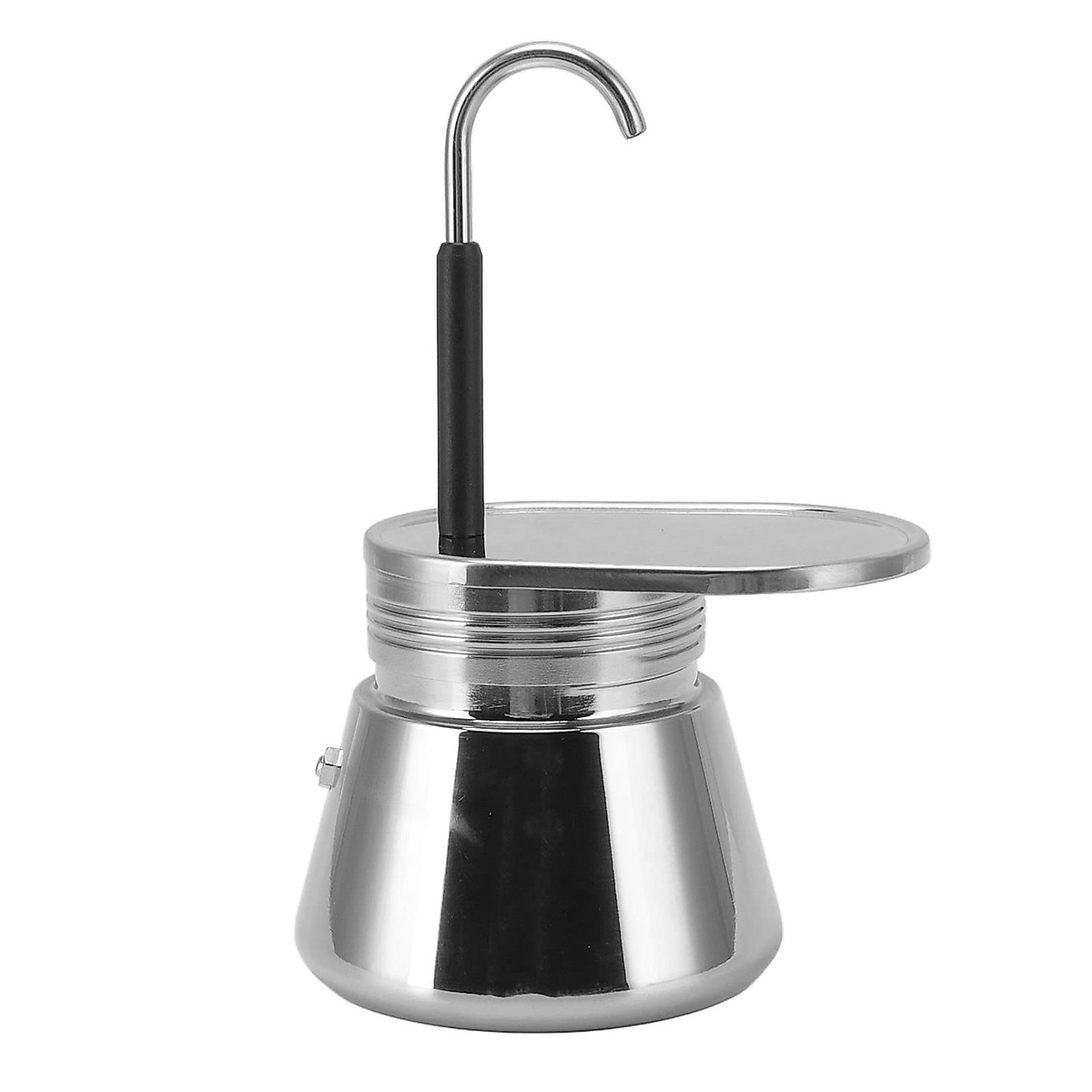 Moka Pot - Stovetop Espresso Maker, Italian Coffee Maker Stainless Steel Moka Coffee Pot with 500ml Large Capacity, Easy to Operate & Compact, Silver
