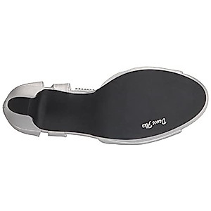 Easy Street Women's Flash Heeled Sandal, Silver Satin, 8