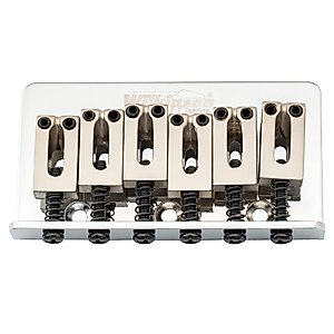 Wilkinson 52.5mm (2-1/16 inch) String Spacing Hardtail Fixed Bridge Solid Saddle for Squier/Mexico Fender Strat Electric Guitar, Chrome