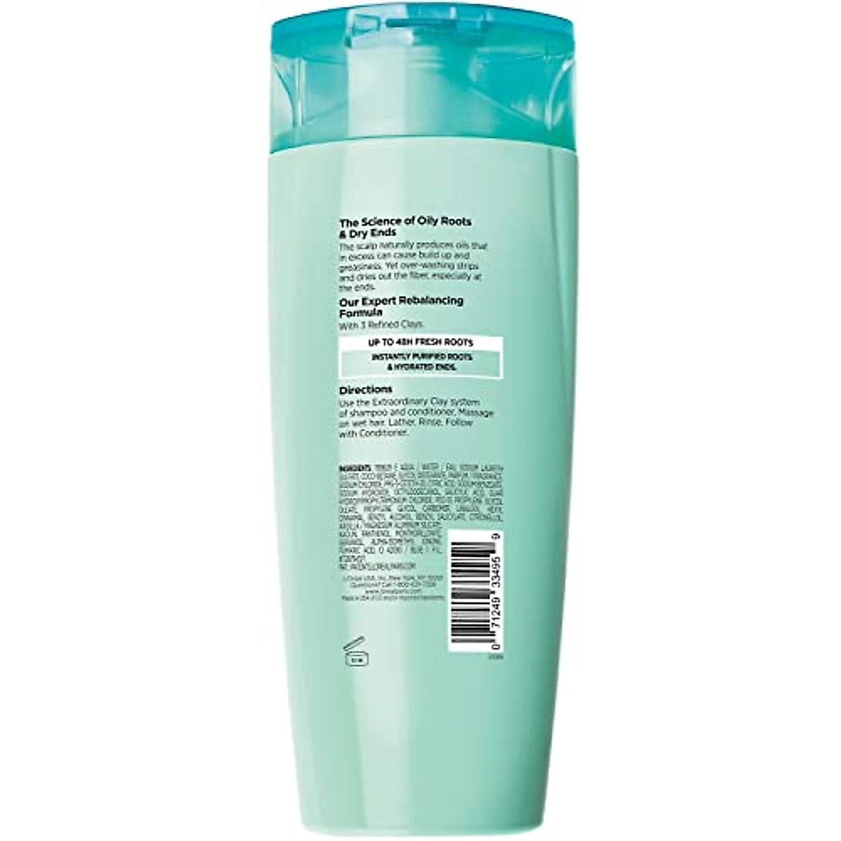 L'Oreal Paris Elvive Extraordinary Clay Rebalancing Shampoo, 12.6 fl; oz; (Packaging May Vary)