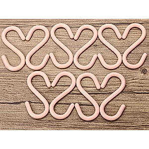 Mini Skater 2.5" Small Plastic S Shaped Hooks, Multifunctional Portable S Shape Hanging Hooks for Hanging Plants, Kitchen, Bathroom Hook Clothes S-Hooks(10Pcs) (Pink)