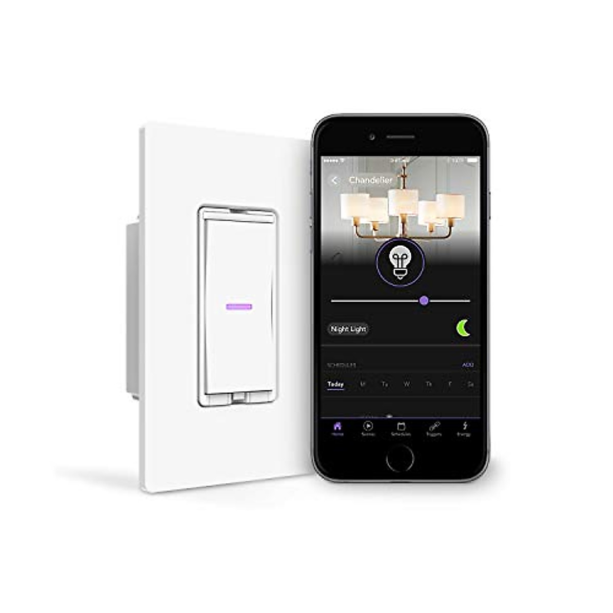 iDevices Dimmer Switch - Wi-Fi enabled smart dimmer switch; Works with Alexa, Siri, & the Google Assistant; Single pole, 3- & 4-way , White - IDEV0009