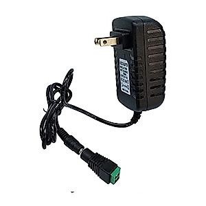 AC to DC Adapter 5V 3A Power Supply with 5, 5mm x 2, 1mm Plug Connector for Strip Light, Wireless Router, Security System , Switches, CCTV Cameras, Black, 8CM*5CM*3.3CM