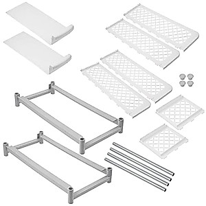 CHDHALTD Stainless Steel Sliding Cabinet Basket, Kitchen Organizer Under Sink Drawer Mesh Storage Rack with Pull for Bathroom Desktop Shelf(Grey)