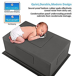 30 Inch Undermount Workstation Sink -Bokaiya 30x19 Stainless Steel Undermount Kitchen Sink Single Bowl 16 Gauge Deep Single Bowl Kitchen Sink with Cutting Board