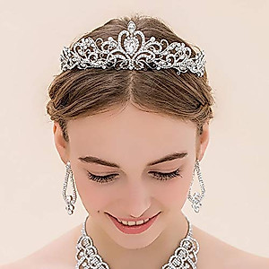 Yopay 3 Style Crystal Tiara Crowns, Queen Crown for Bridal, Girls, Women, Princess Headbands with Comb for Birthday, Wedding, Valentine, Party, Gift