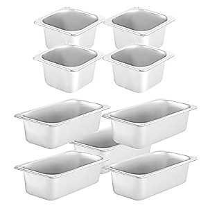 VEVOR Refrigerated Condiment Prep Station, 71-Inch, 19.8Qt Sandwich/Salad Prep Table with 5 1/3 Pans & 4 1/6 Pans, 150W Salad Bar with 304 Stainless Body and Cover Temp Adjuster One-Click Defrosting