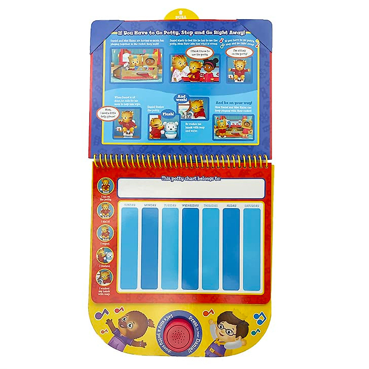 Daniel Tiger Potty Training Reward Chart, Potty Time With Daniel! Workbook Includes Stories, Activities, Stickers, and Sound Button! (Daniel Tiger's Neighborhood)