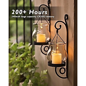 Homemory Flickering Flameless Votive Candles, 12PCS Battery Operated LED Votive Tealight Candles, Realistic Electricn Fake Candle for Easter, Wedding, Table (Battery Included)