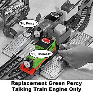 Thomas and Friend Replacement Part for Thomas and Friends Playset Talking Thomas and Percy Train Set - GLK80 ~ Replacement Green Percy Talking Train Engine, Green, Red, Black, White