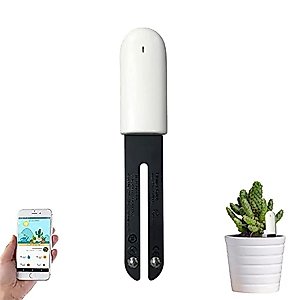 Soil Moisture Meter 4 in 1,Plant Water Monitor,Automatically detect Moisture/Temperature/Light/Fertility,Can Connect to Mobile Phone via Bluetooth,Hygrometer Sensor for Indoor Plants (1pc)