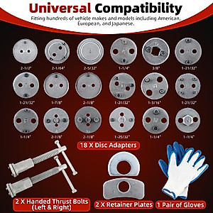 8MILELAKE Disc Brake Caliper Compressor Wind Back Tool 24pc Professional Caliper Tool Set