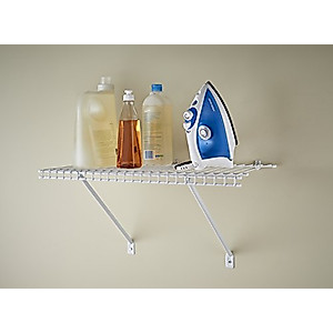 ClosetMaid Wire Shelf Kit with Hardware, 2 Ft. Wide, for Pantry, Closet, Laundry, White Vinyl Finish