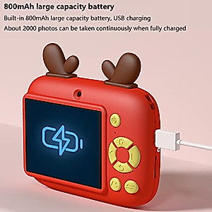 LINXHE Digital Camera, HD 1080P Camera with LCD Screen, Compact Portable Mini Cameras for Students, Teens, Kids (Color : Red)