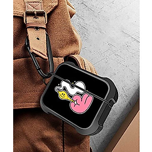 MINGDAO Compatible with AirPods Pro 2nd / AirPods Pro Charging Case , Patterned Soft TPU Shockproof Protective Cover Case (Funny Hand with Weed 420)