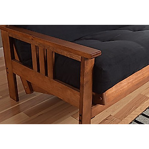 Kodiak Furniture Monterey Futon Set, No Drawers, with Barbados Base and Suede Navy Mattress