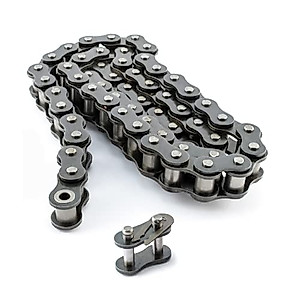 PGN #40 Roller Chain - 3 Feet + Free Connecting Link - Carbon Steel Chains for Bycicles, Mini Bikes, Motorcycles, Go-Karts, Home and Industrial Machinery - 71 Links