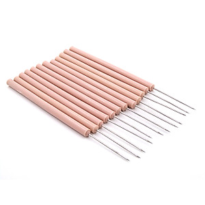 PACK OF 12 DISSECTING DISSECTION TEASING NEEDLE STRAIGHT WITH PLASTIC HANDLE (HTI BRAND)