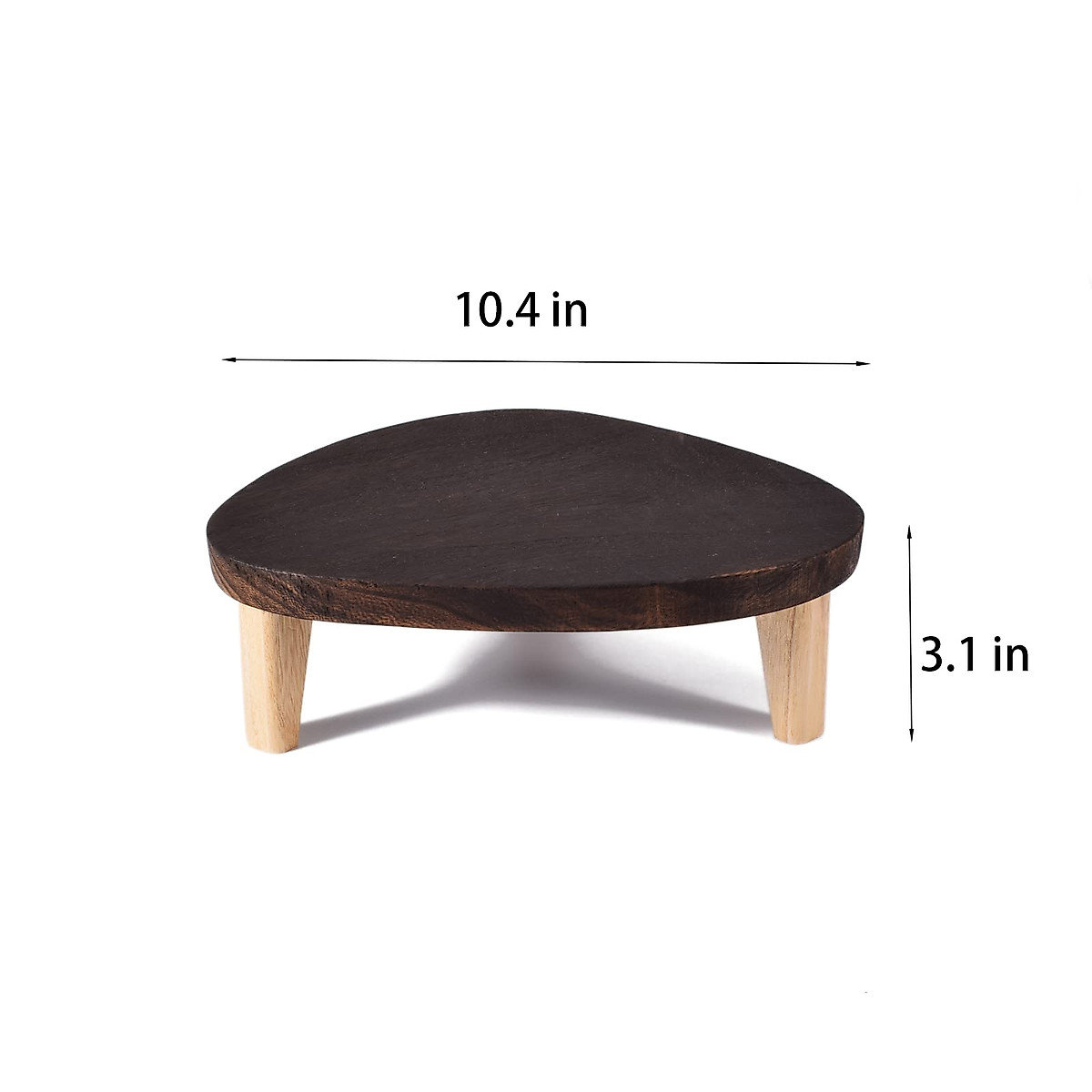 RiLiKar Wooden Risers for Display Decorative Coffee Bar Table Tray Bathroom Countertop Organizer Farmhouse Corner Soap Stand Rustic Wood Pedestal Stand Soap Dispenser Tray - Black