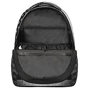 White Black American Flag Backpack for Women Men Waterproof Travel Bookbag with Adjustable Shoulder Strap Backpack Travel Laptop Backpack for College School Work Hiking Camping 16 inch