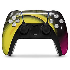 WraptorSkinz Skin Wrap compatible with Sony PS5 DualSense Controller Alecias Swirl 01 Yellow (CONTROLLER NOT INCLUDED)