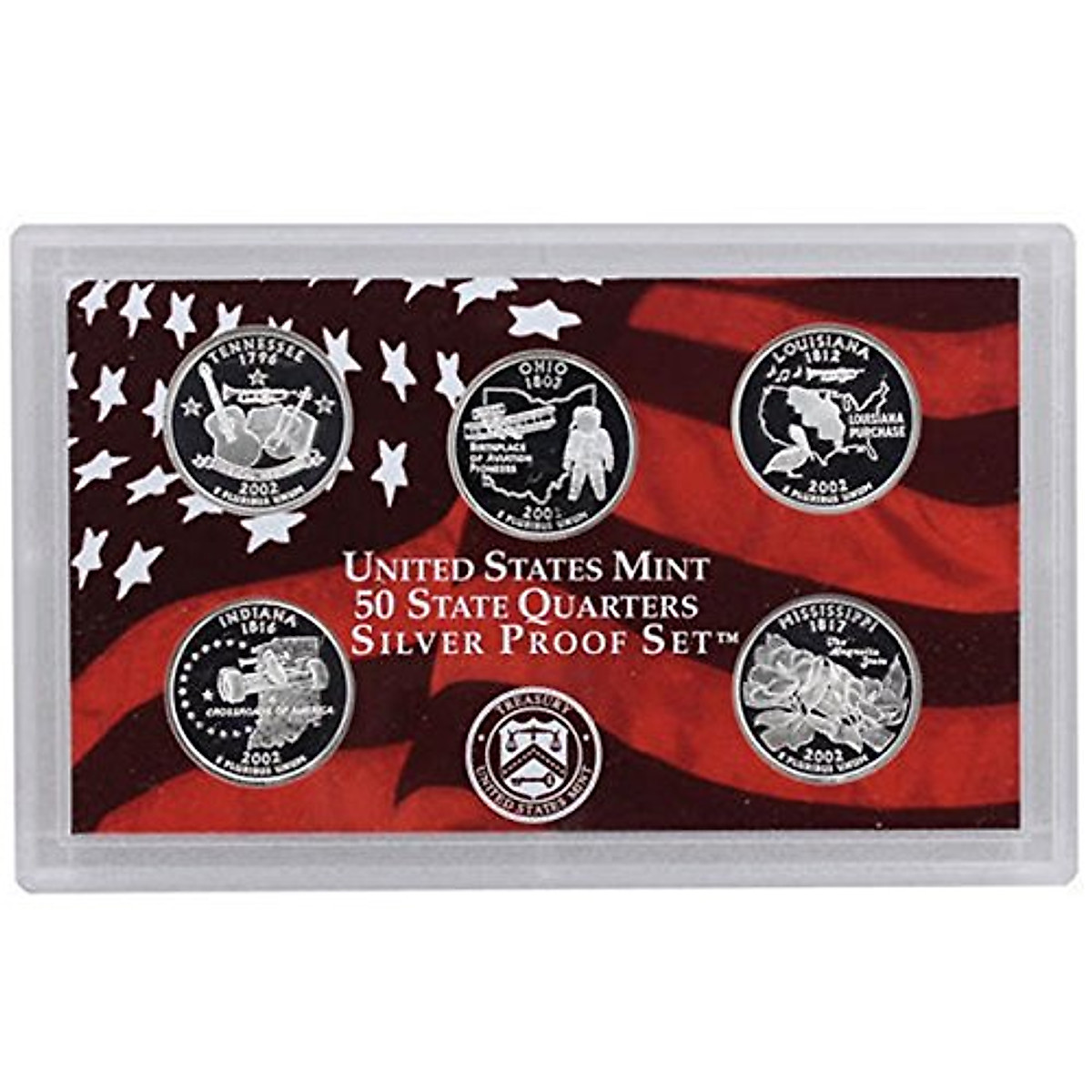 2002 S U.S. Mint Silver Proof Set - 10 Coins - OGP Superb Gem Uncirculated