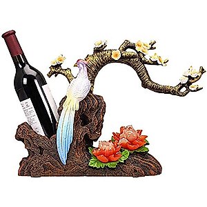 PIBM Stylish Simplicity Wine Racks Free Standing Wine Rack,Living Room Decoration Resin,Modern Home Decorations,Creative Craft Wine Cabinet Display (42X13X31Cm)
