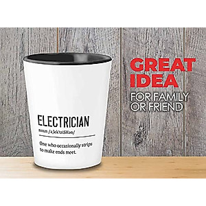 Bubble Hugs Electrician Shot Glass 1.5oz - Because Engineers - Electrical Engineer Technician Lineman Proffesional Electrician Graduation Student Electricity Funny Man Hillarious Husband