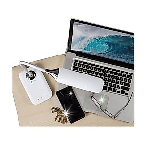 OttLite Enhance LED Sanitizing Desk Lamp with USB Charging – Eliminates up to 99.9% of Bacteria, Touch Activated, Flexible Neck, Modern Light for Reading, Crafting & Office Desktop