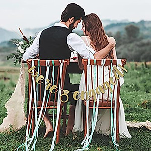 We're Engaged Banner - Engagement Party Decorations,Engagement Party Ideas,Engagement Party Decor Sign,Engagement Banner Gold